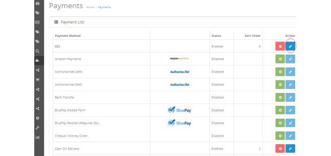 Opencart - EBS Payment Gateway (2.x.x & 3.x.x)