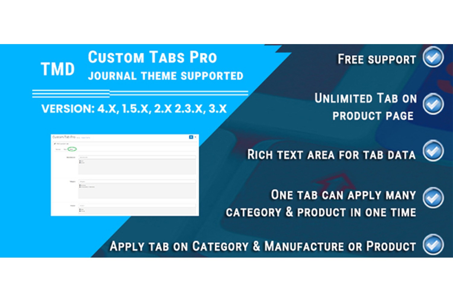 Opencart - Custom Tabs Pro