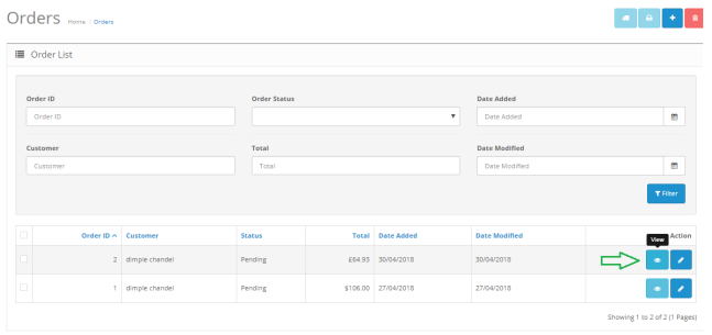 Opencart - Product Option Model