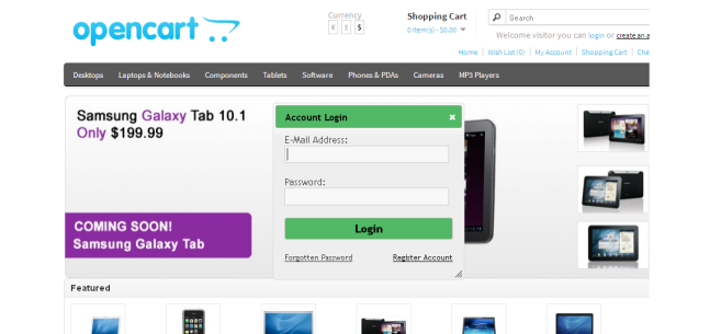 Opencart - Pop Up Login Module 1.5.x
