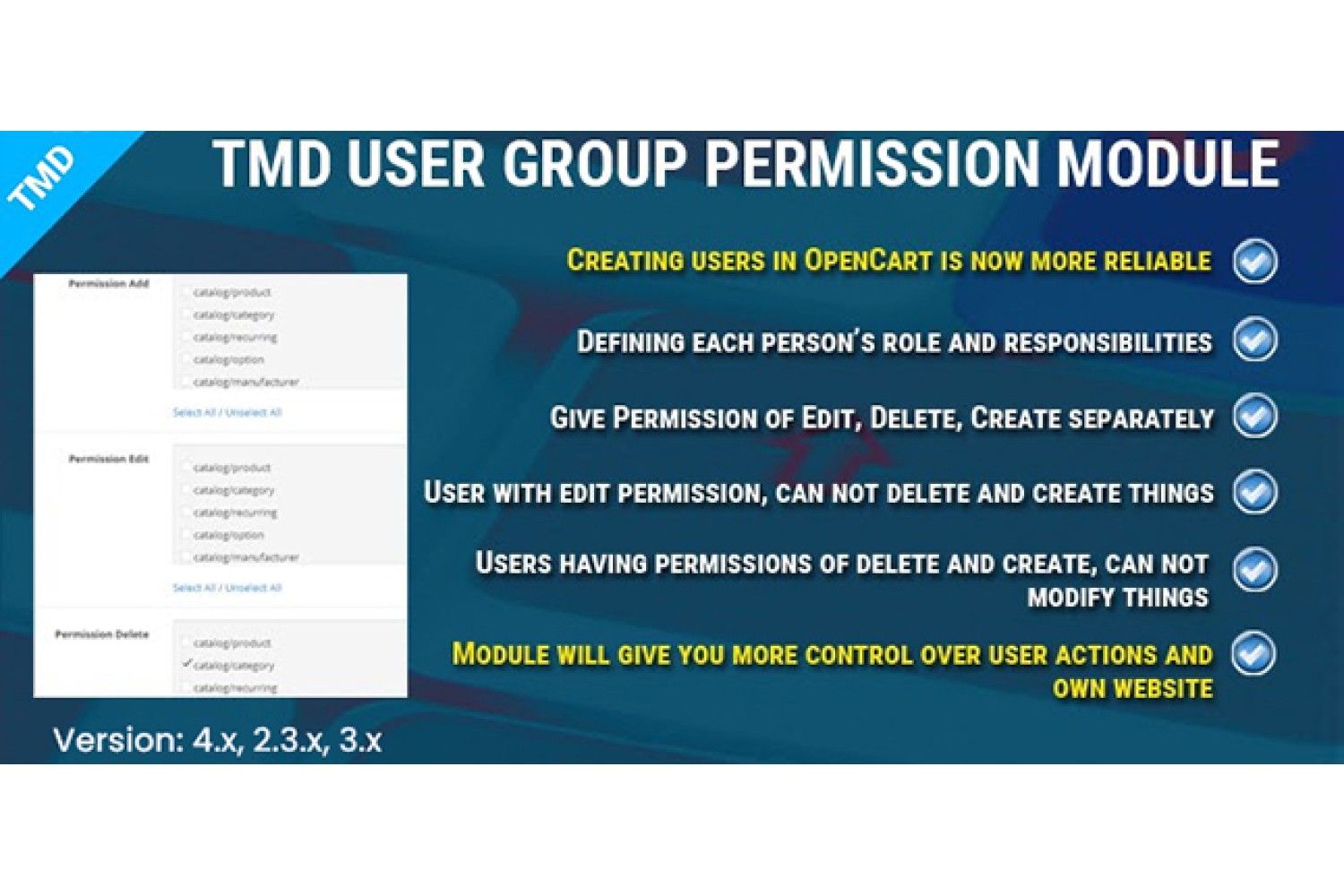 Opencart - User Groups Permission